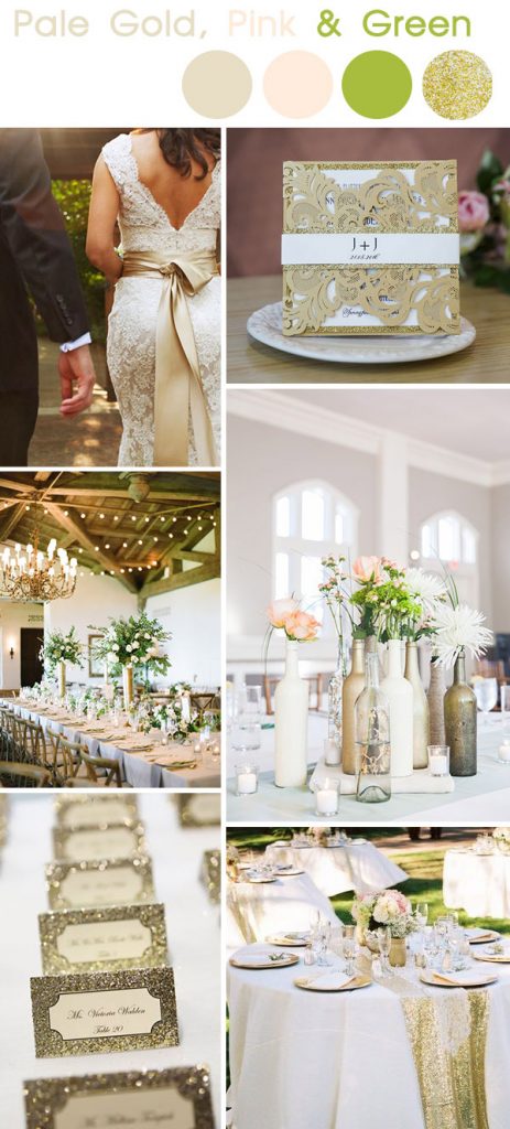 Gorgeous Wedding Color Inspiration With Gold Color Palette Looks Elegant