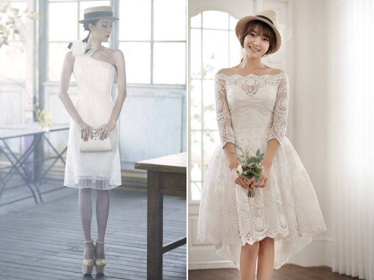 Modern Short Wedding Dresses for Stylish Brides | roowedding
