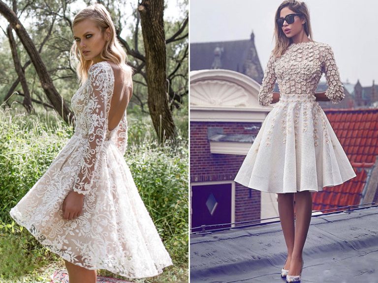 Modern Short Wedding Dresses for Stylish Brides | roowedding